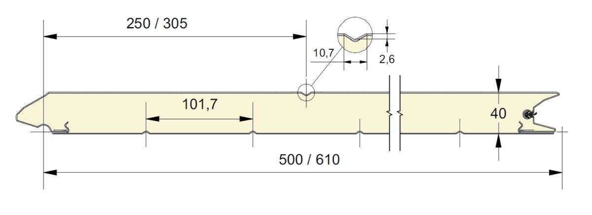 Panneau MonoRainuré ANTHRACITE Deep Mat (rapprochant RAL 7016) - Aludoor